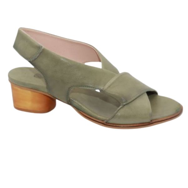 Isla Women’s | Nubuck Slingback Block Heel Sandal – La Plume Shoes